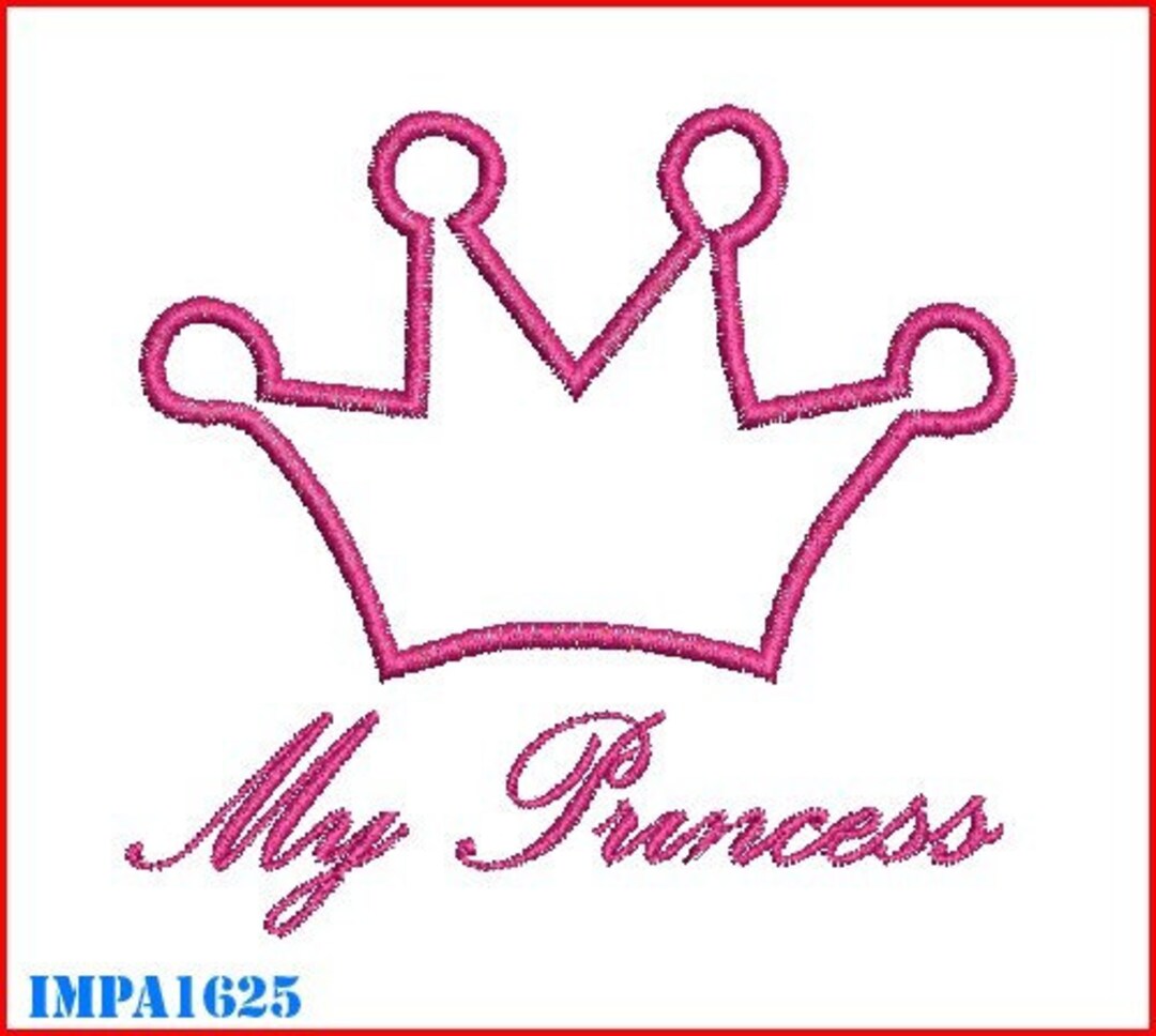 Crown Applique Machine Embroidery Design, Crown Applique Design ...