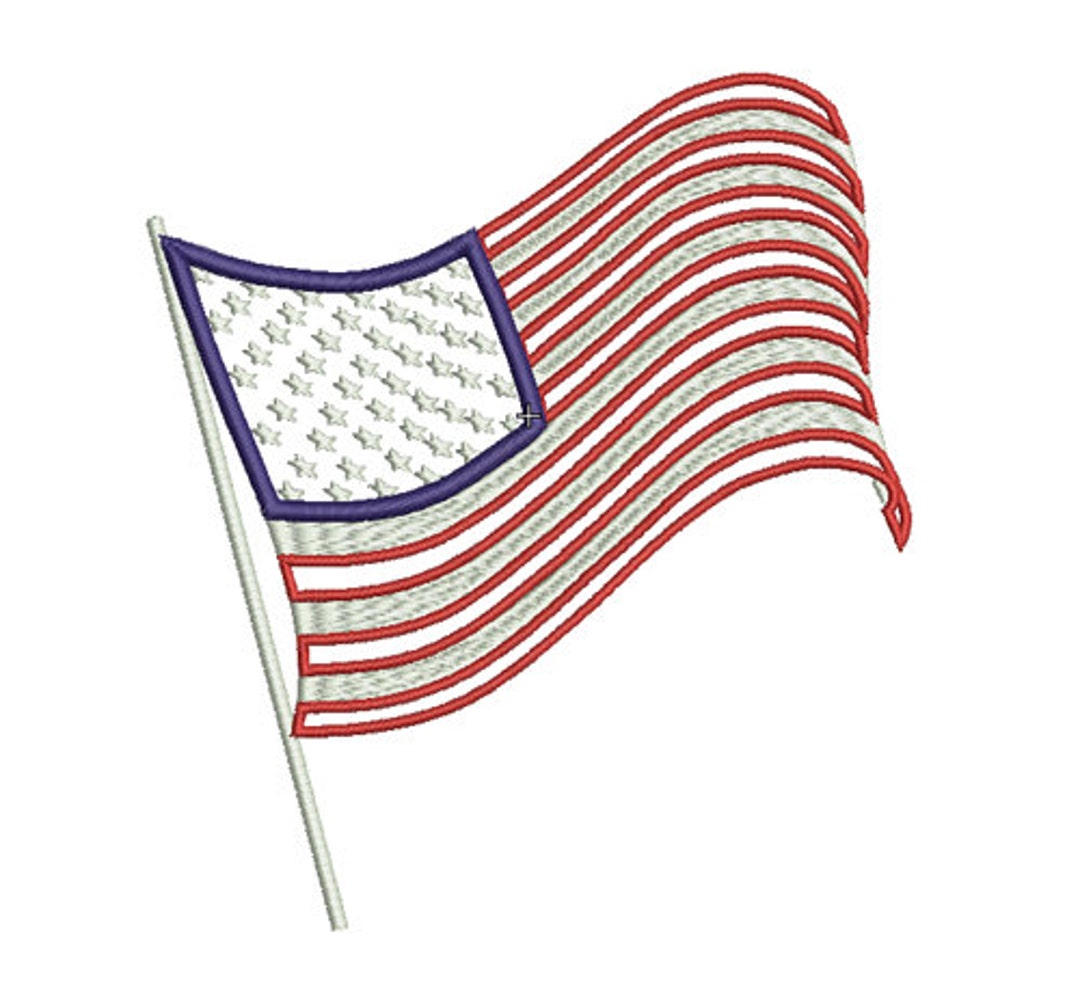 American Flag Machine Embroidery Design, American Flag Embroidery ...