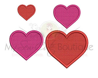 Hearts Machine Embroidery Design - Etsy