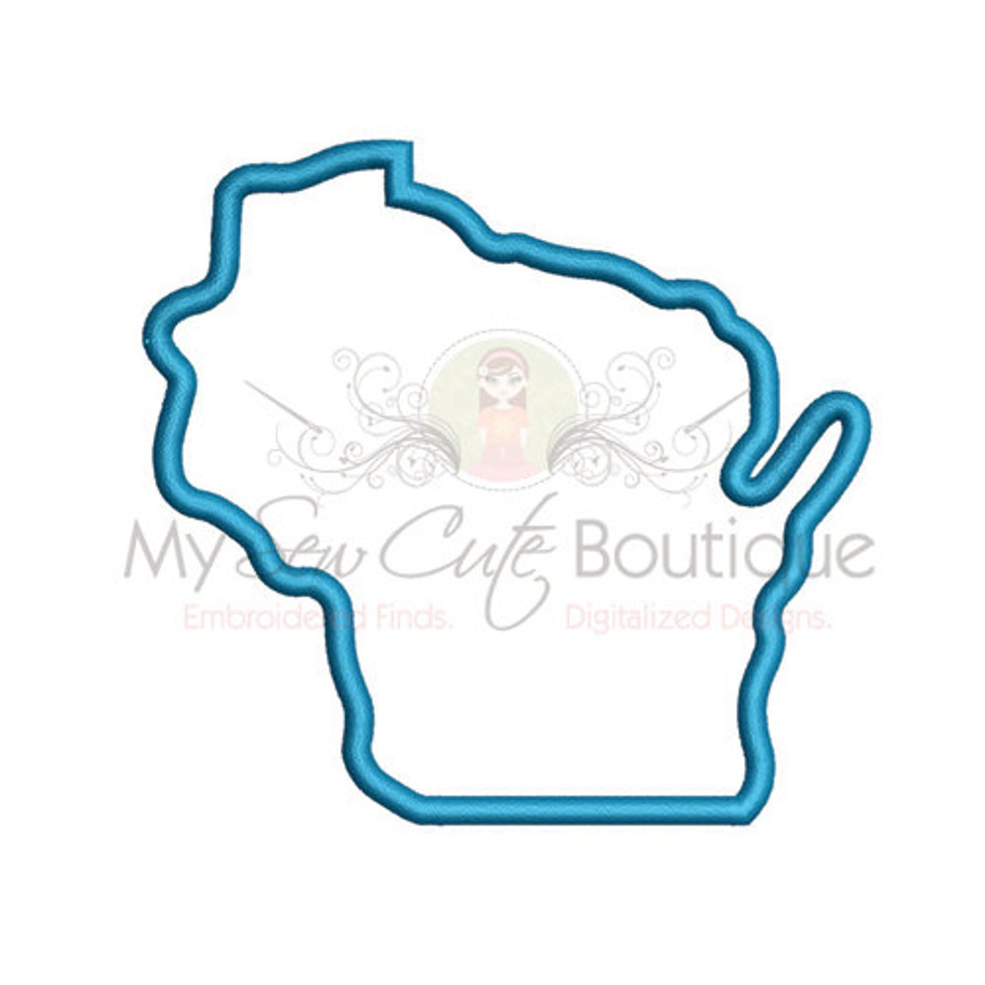 Wisconsin Applique Machine Embroidery Design, Wisconsin Applique Design ...
