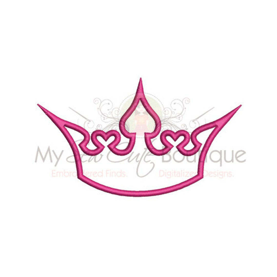 Crown Applique Machine Embroidery Design, Crown Applique Design ...