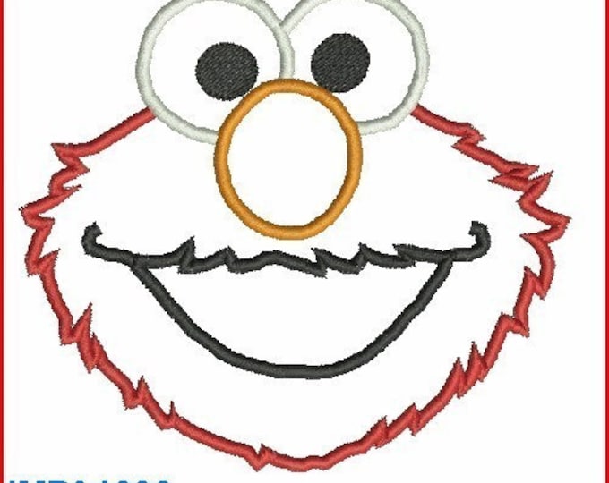 Sesame Street Elmo Digitized Applique Embroidery Machine Design Pattern ...