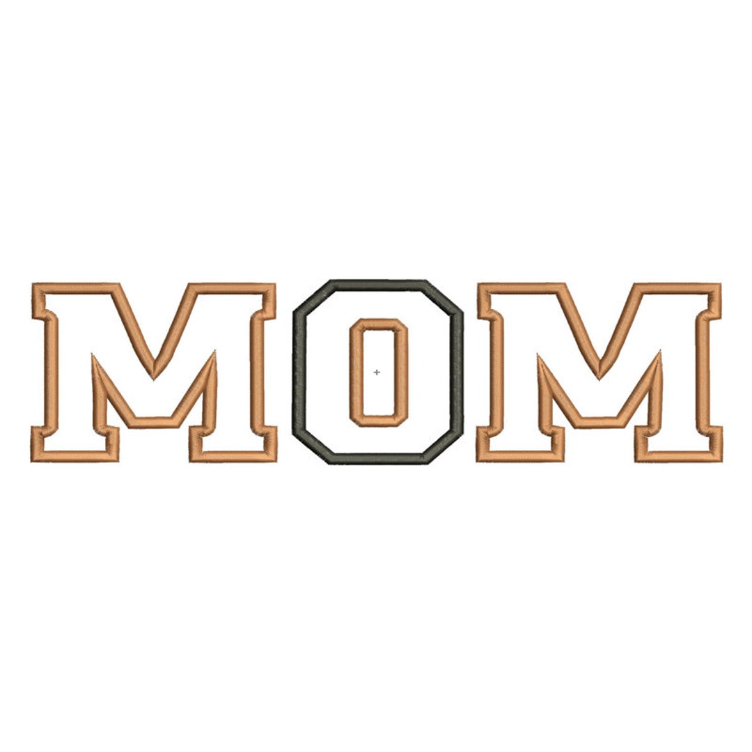 Mom Applique Machine Embroidery Design, Mom Applique Design, Mom ...