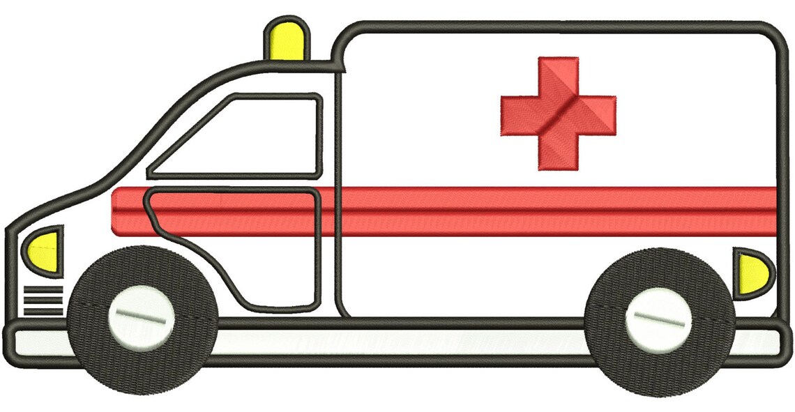 Ambulance Applique Machine Embroidery Design Ambulance - Etsy