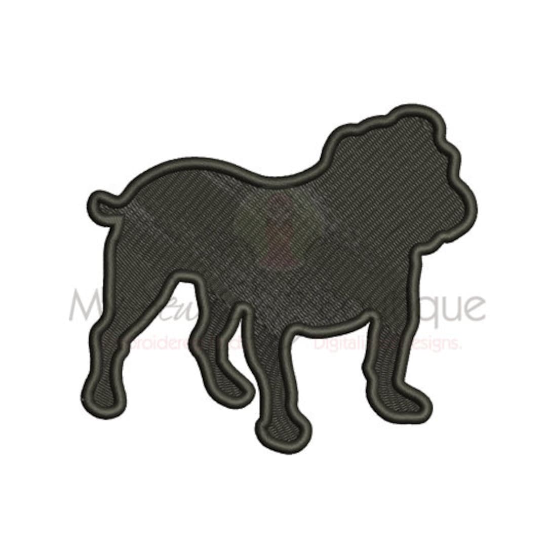 Bulldog Machine Embroidery Designs, Bulldog Embroidery Design, Dog ...