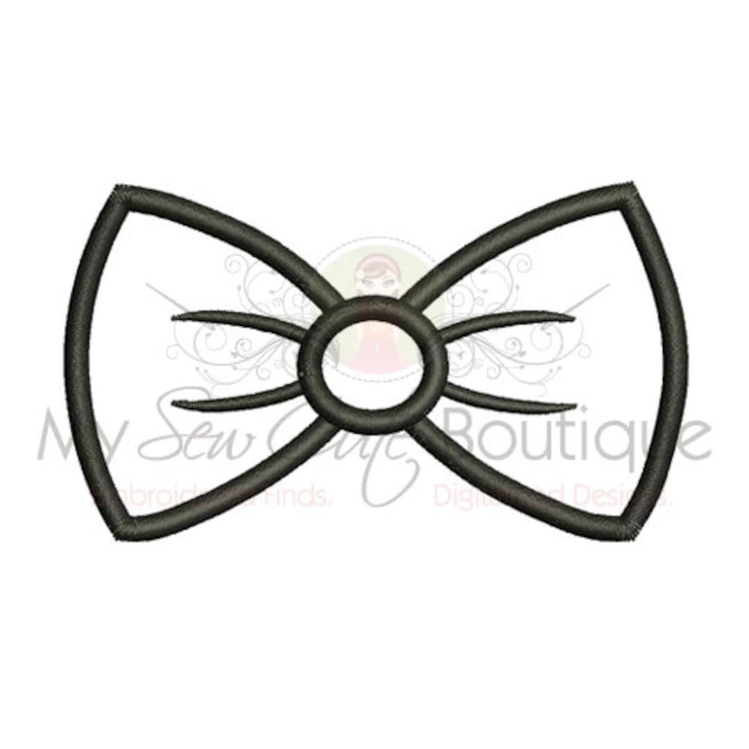 Bow Tie Applique Machine Embroidery Design, Bow Tie Applique Design ...