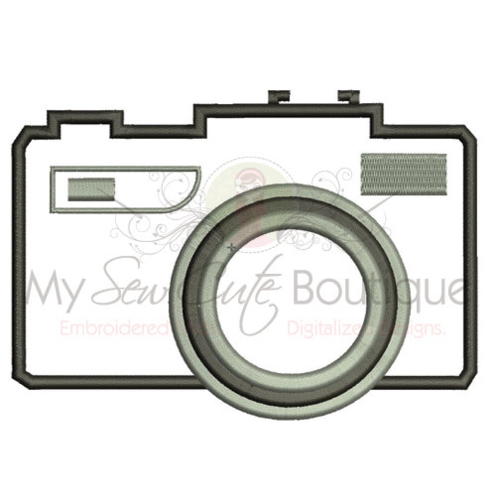 Camera Applique Machine Embroidery Design Camera Applique - Etsy