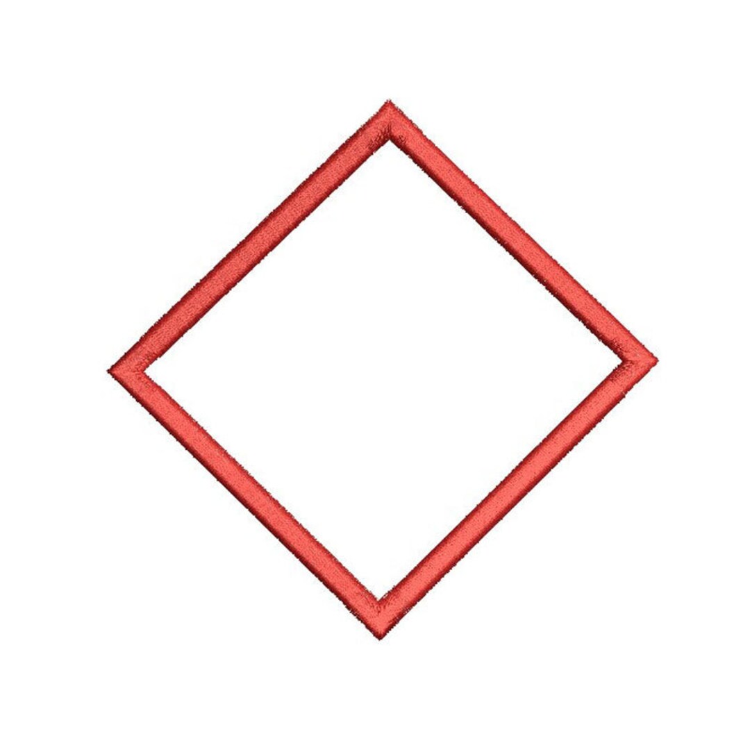 Diamond Shape Applique Machine Embroidery Design, Diamond Applique ...