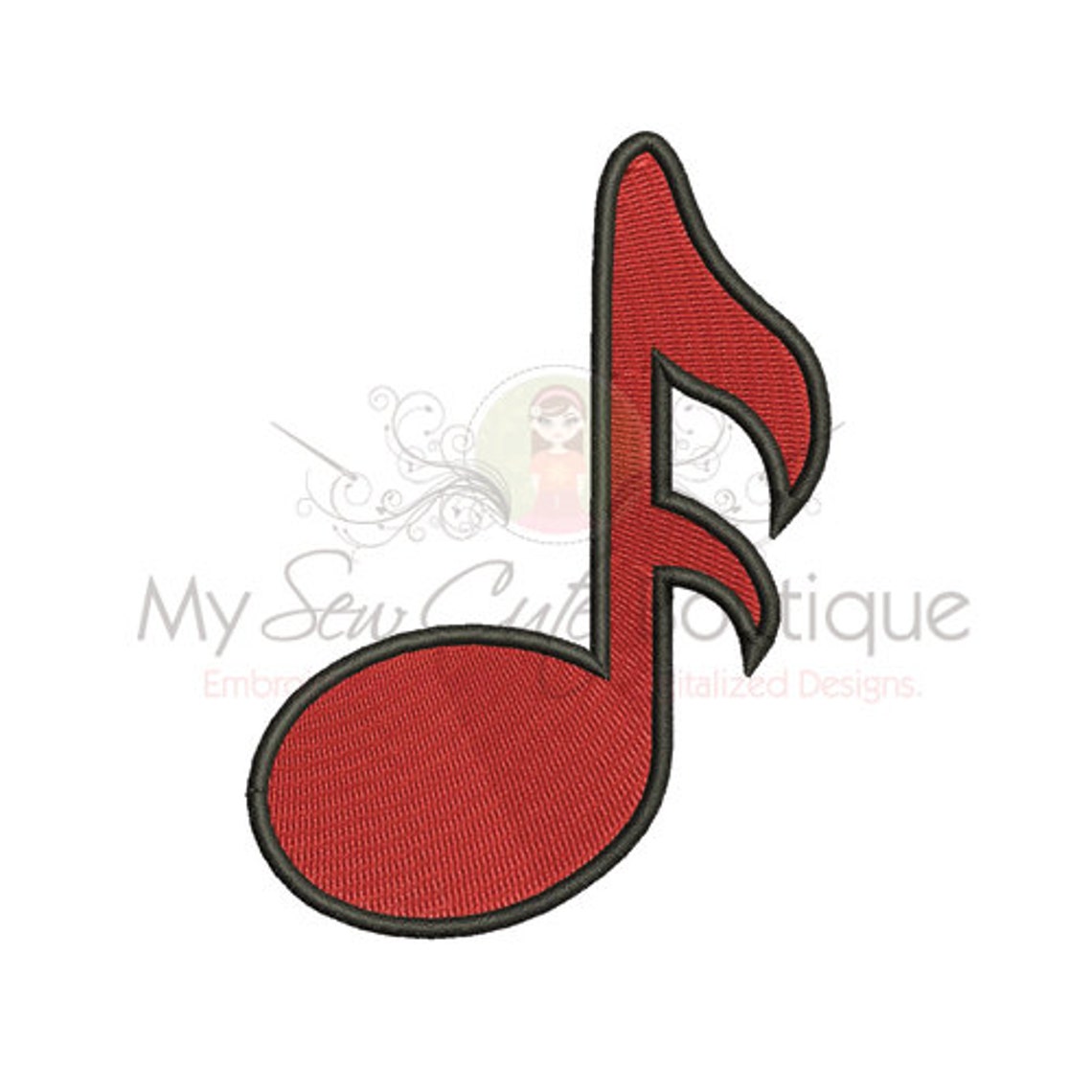 Music Note Machine Embroidery Design Music Note Embroidery - Etsy