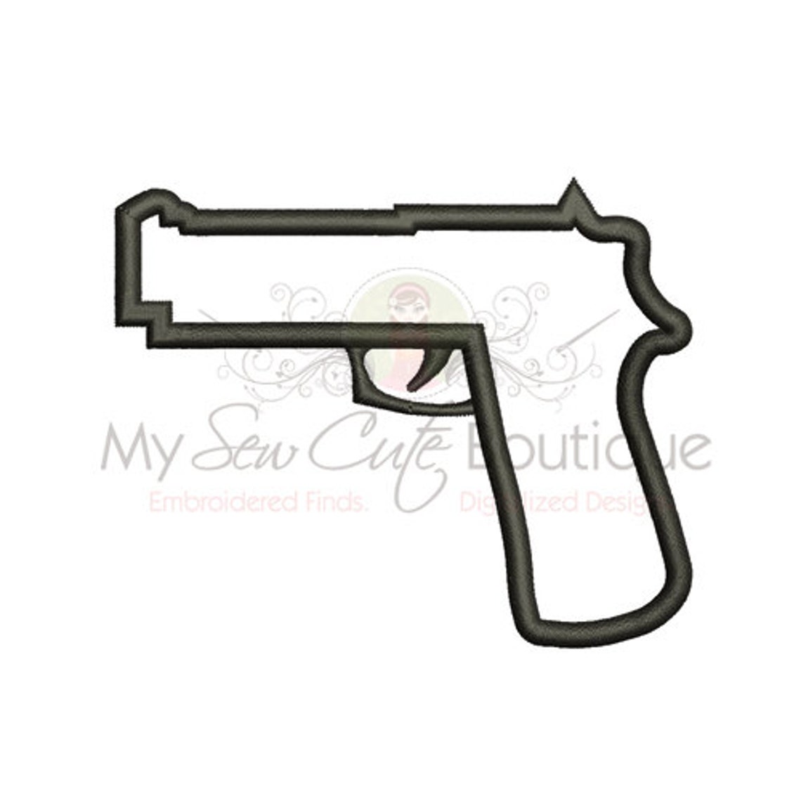 Gun Applique Machine Embroidery Design Gun Applique Design - Etsy