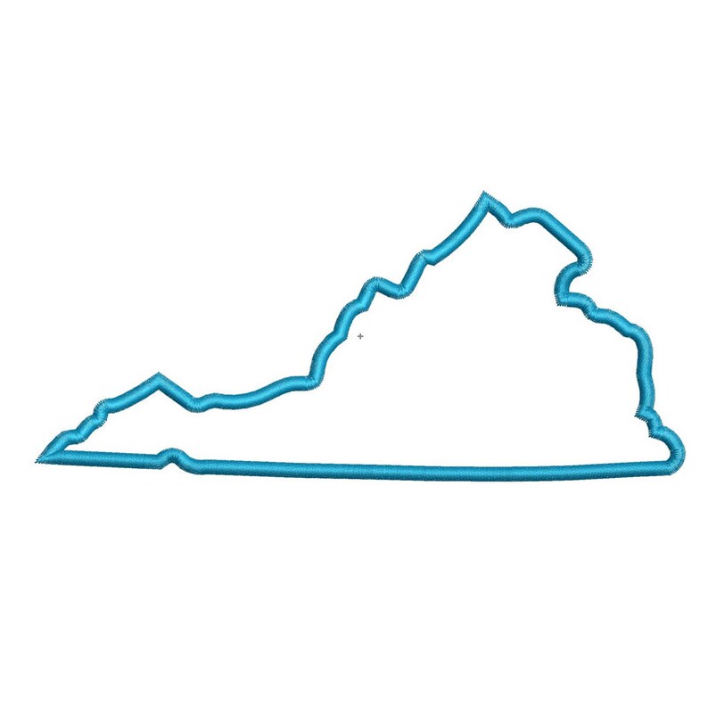 Virginia State Applique Embroidery Design in 4 Sizes - Etsy