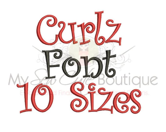 Curlz Machine Embroidery Font Monogram Alphabet, Curlz Embroidery Font ...