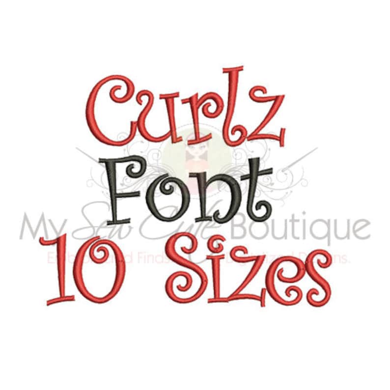 Curlz Machine Embroidery Font Monogram Alphabet, Curlz Embroidery Font ...