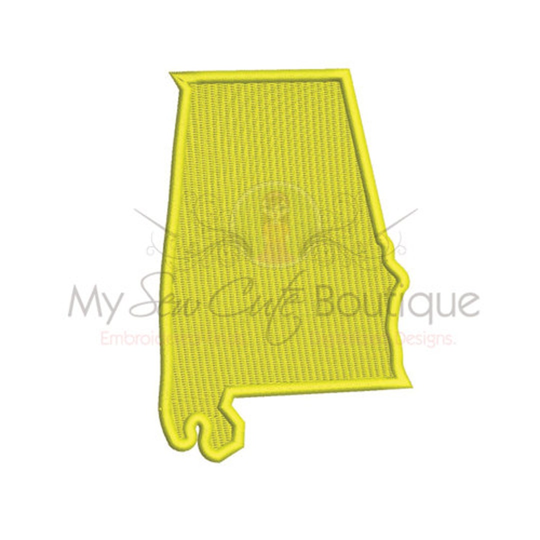 Alabama Machine Embroidery Design, Alabama Embroidery Designs, State ...
