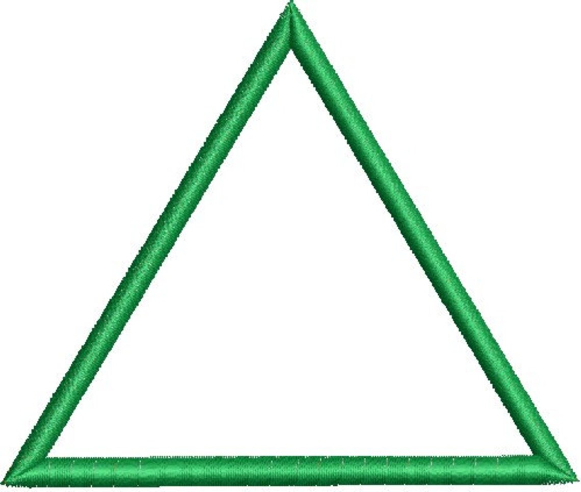 Single Triangle Applique Design Digitized Machine Embroidery - Etsy