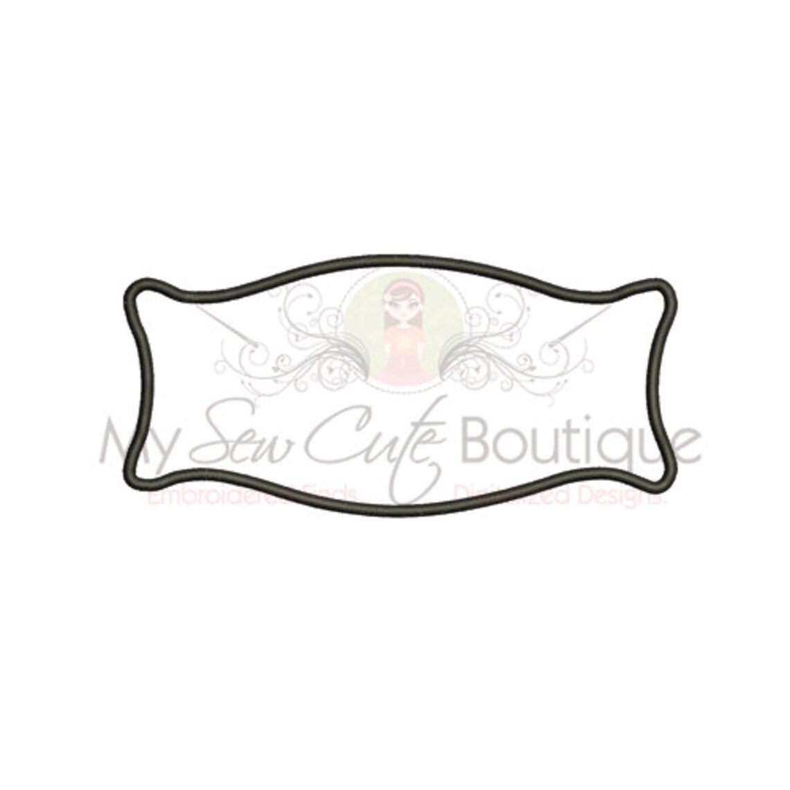 Curved Applique Shape Design 10 Sizes Instant Download - Etsy