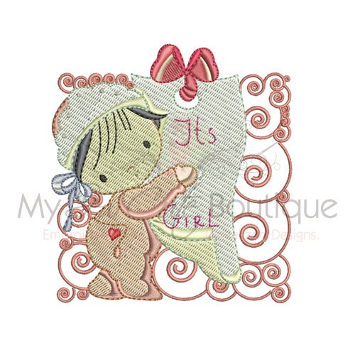 Baby Girl Machine Embroidery Design Baby Girl Embroidery | Etsy