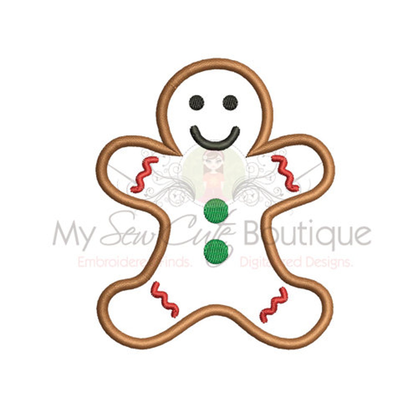 Gingerbread Man Applique Machine Embroidery Designs Christmas | Etsy