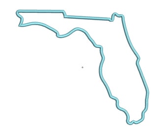 Embroidery Design FLORIDA State 3 Files applique Triple - Etsy