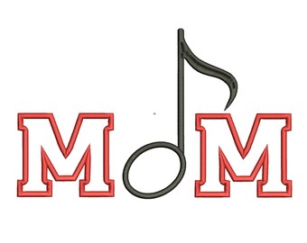 Band Music Mom Embroidery Applique Design - Etsy