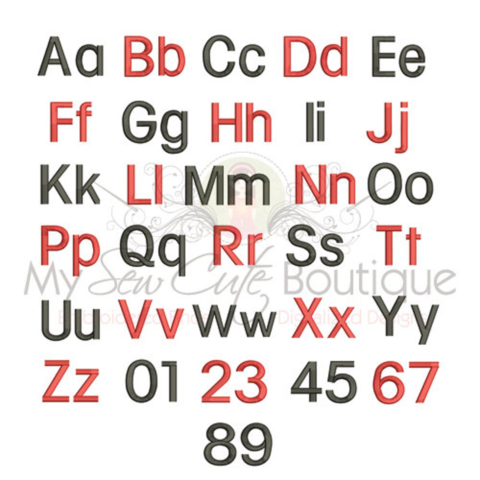 Block Machine Embroidery Font Monogram Alphabet, Block Embroidery Font ...