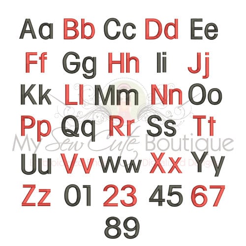 Block Machine Embroidery Font Monogram Alphabet Block | Etsy