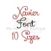 Xavier Machine Embroidery Font Monogram Alphabet, Font Embroidery ...