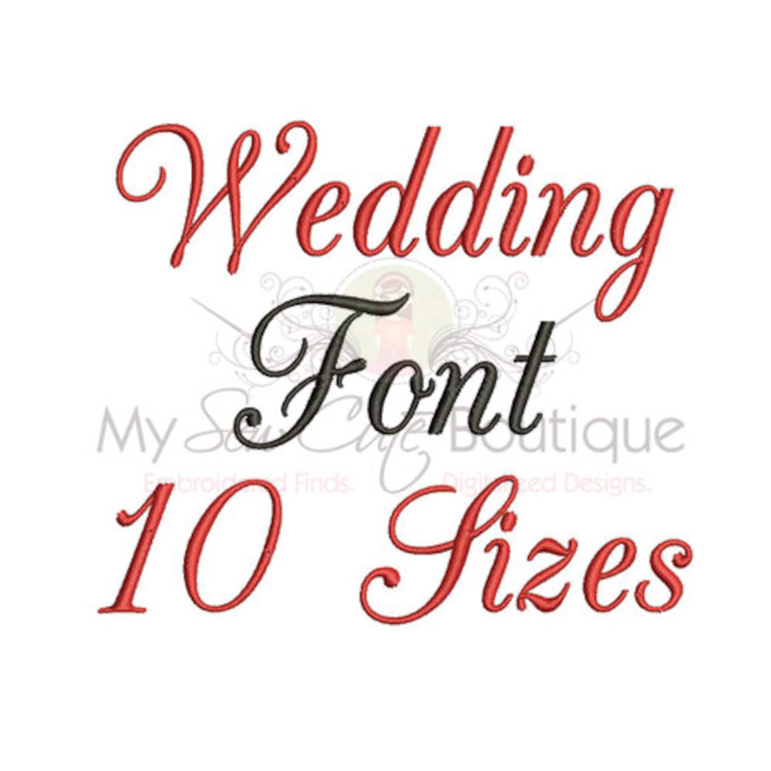 Wedding Machine Embroidery Font Monogram Alphabet, Wedding Embroidery ...