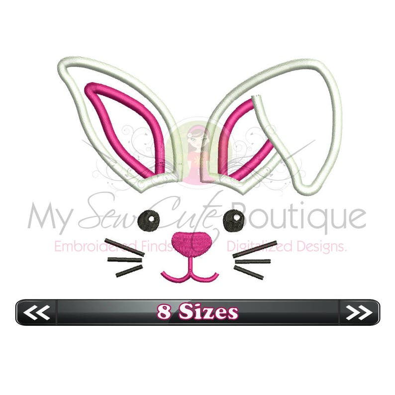 Bunny Face Applique Machine Embroidery Designs Easter - Etsy