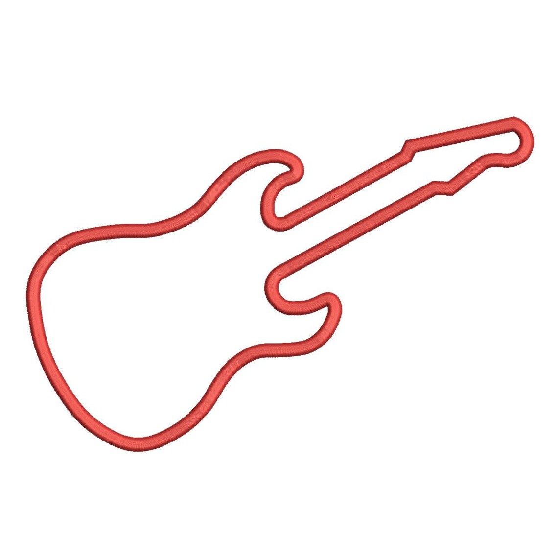Electric Guitar Applique Machine Embroidery Design, Guitar Applique ...