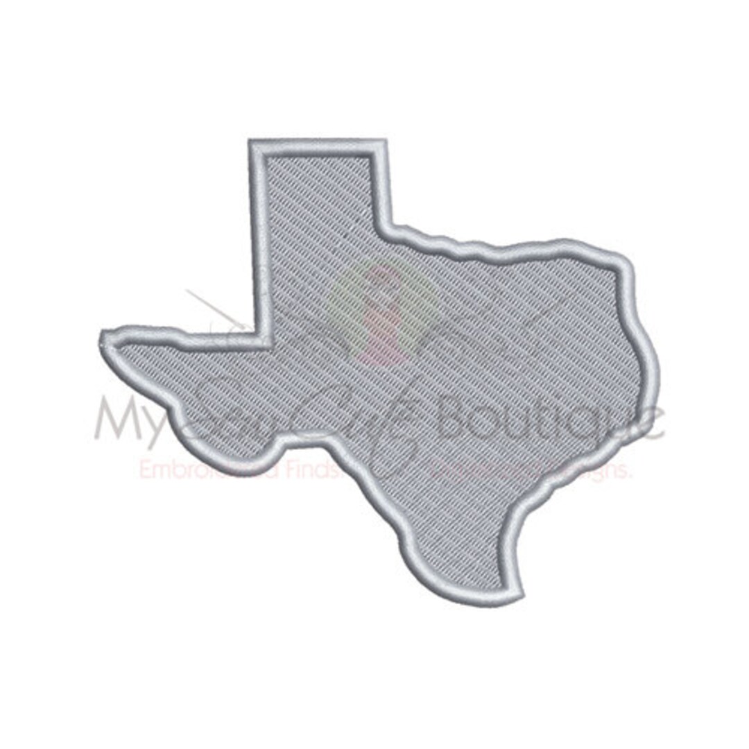 Texas Machine Embroidery Design, Texas Embroidery Design, Filled Texas ...