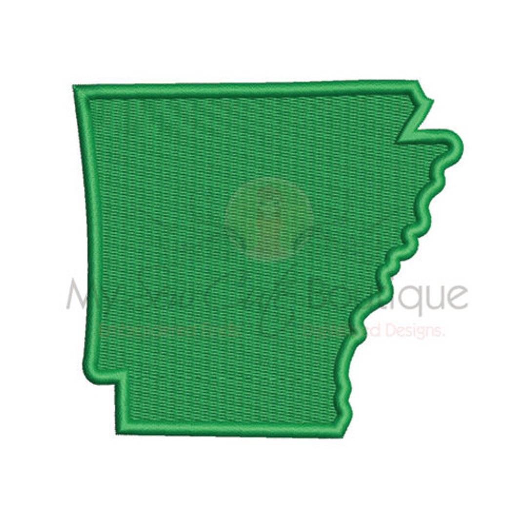 Arkansas Machine Embroidery Design, Arkansas Embroidery Design, State ...