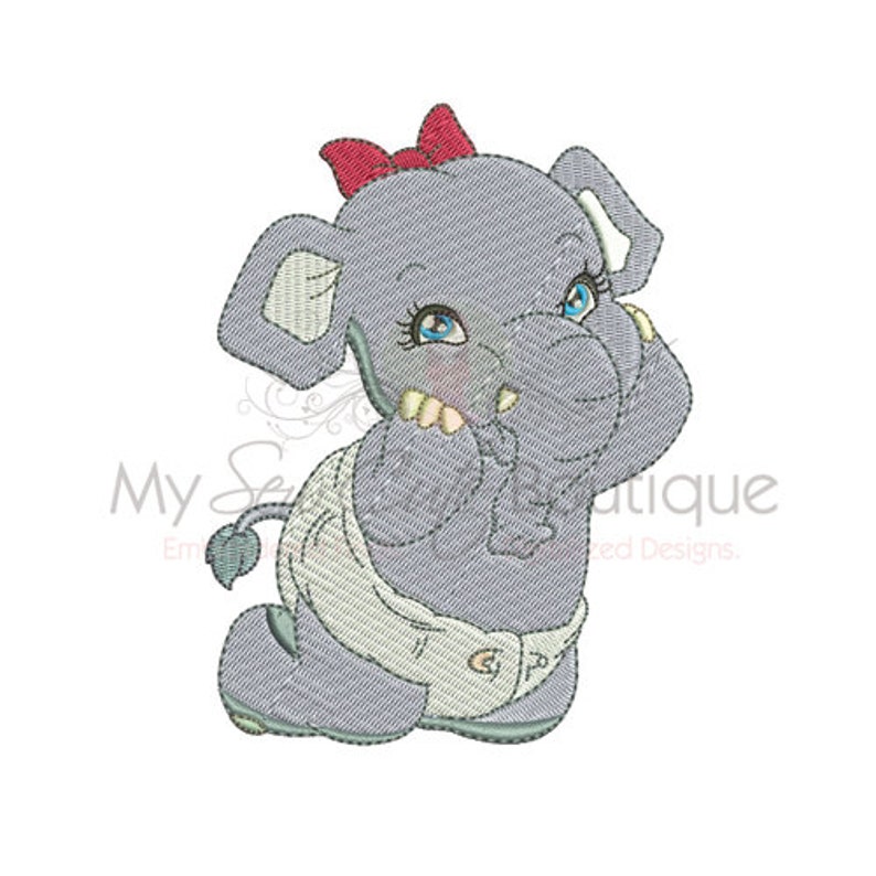 Baby Elephant Machine Embroidery Design, Baby Elephant Embroidery ...
