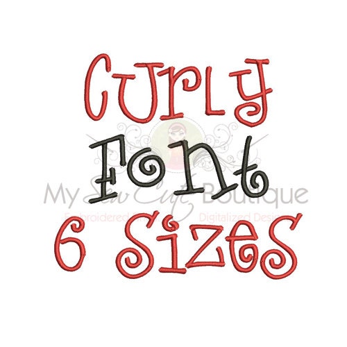 Curly Monogram Font - 6 Sizes - Instant Download - Etsy