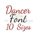 Dancing Script Machine Embroidery Font - Dancer Machine Embroidery Font ...