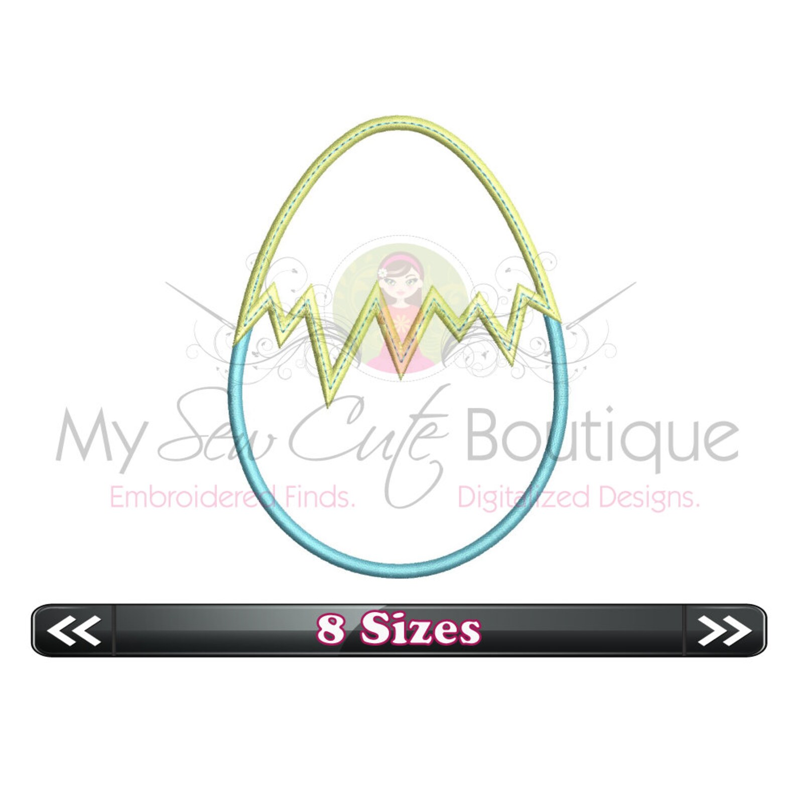 Easter Egg Applique Machine Embroidery Designs Easter | Etsy