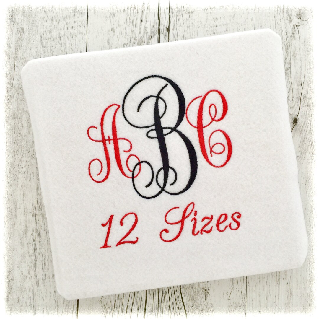 Monogram Vine Machine Embroidery Font Alphabet, Vine Embroidery Font ...