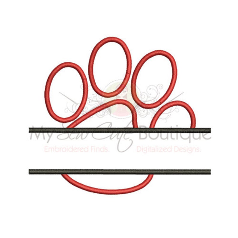 Split Paw Print Applique Machine Embroidery Designs, Bear Embroidery ...