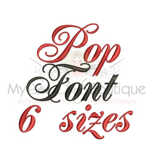 Fancy Script Machine Embroidery Font BX Sizes - Etsy