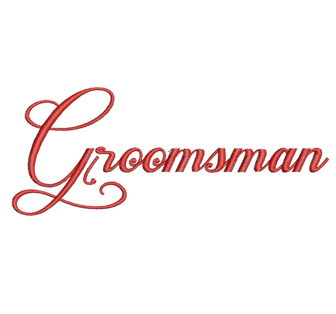 Groomsman Machine Embroidery Design Groomsman Embroidery Wedding ...