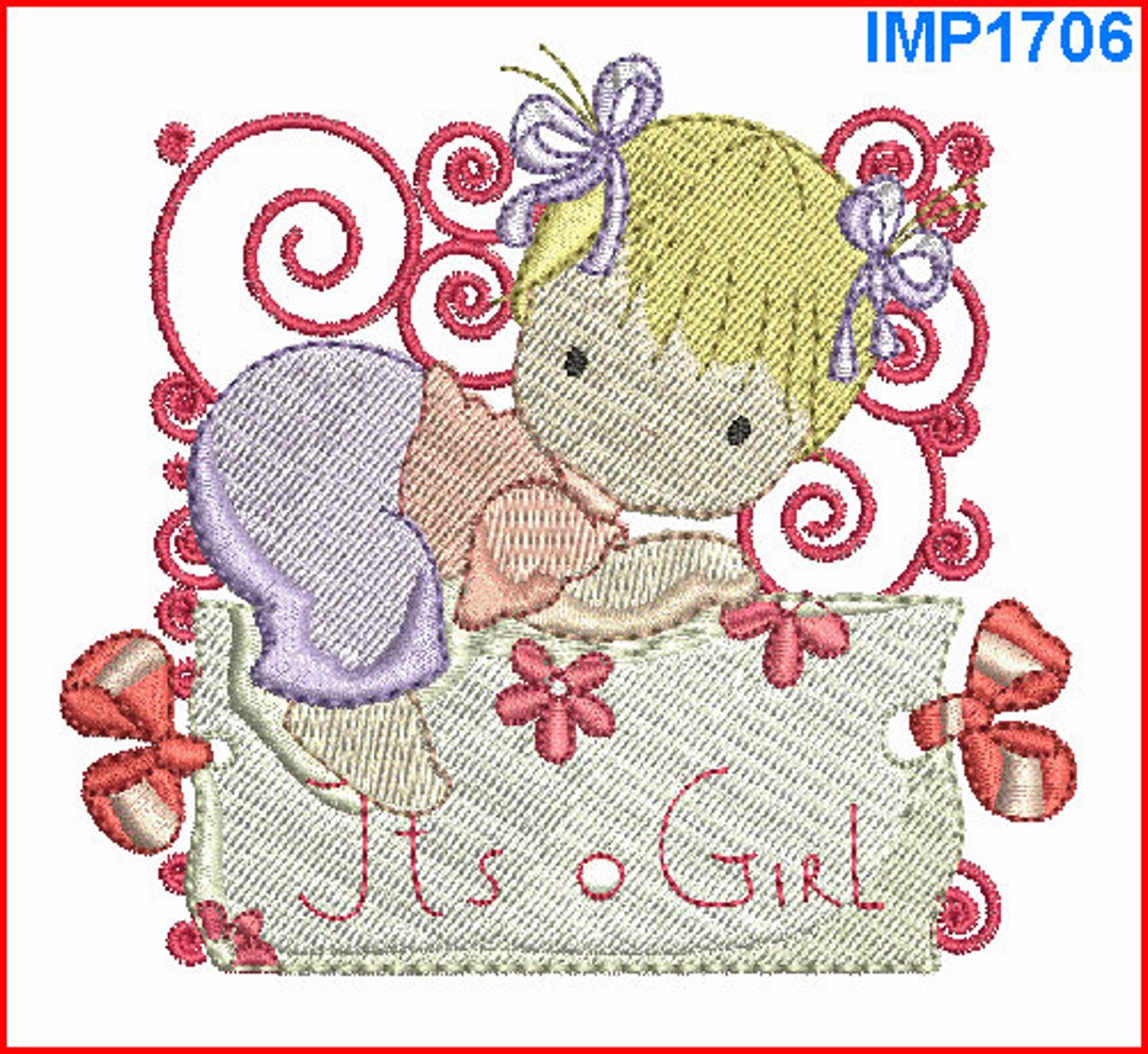 Baby Girl Machine Embroidery Design Baby Girl Embroidery Designs, Baby ...
