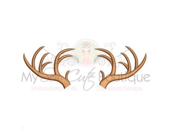 Deer Antlers Machine Embroidery - Etsy