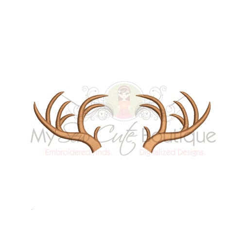 Deer Antlers Machine Embroidery Design Antlers Embroidery | Etsy