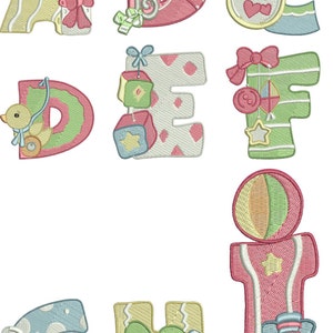 Baby Machine Embroidery Font Monogram Alphabet, Baby Embroidery Font ...