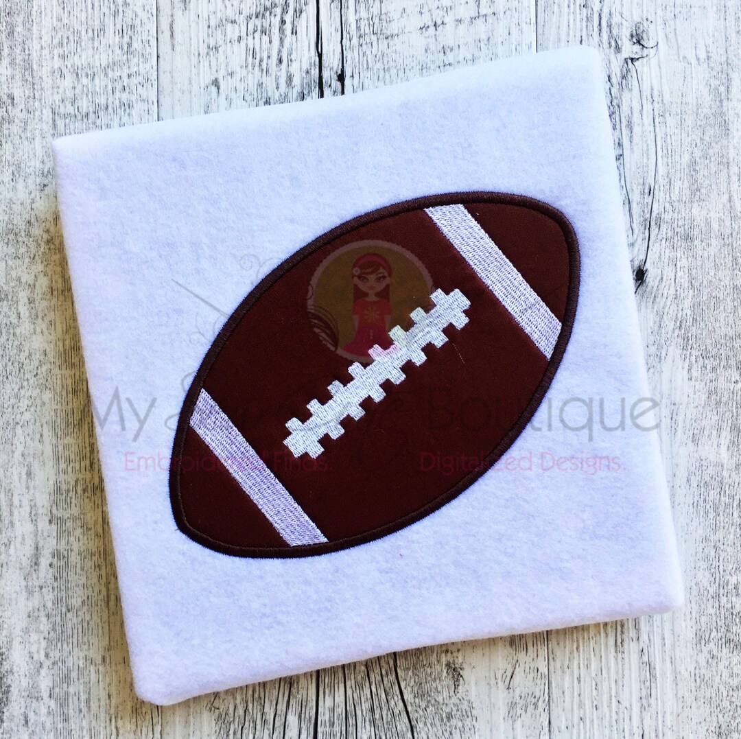 Football Applique Machine Embroidery Design, Football Applique Designs ...