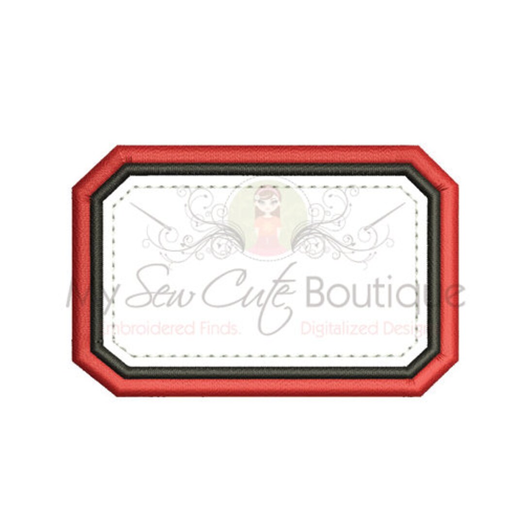 Rectangle Applique Machine Embroidery Design, Rectangle Applique Design ...