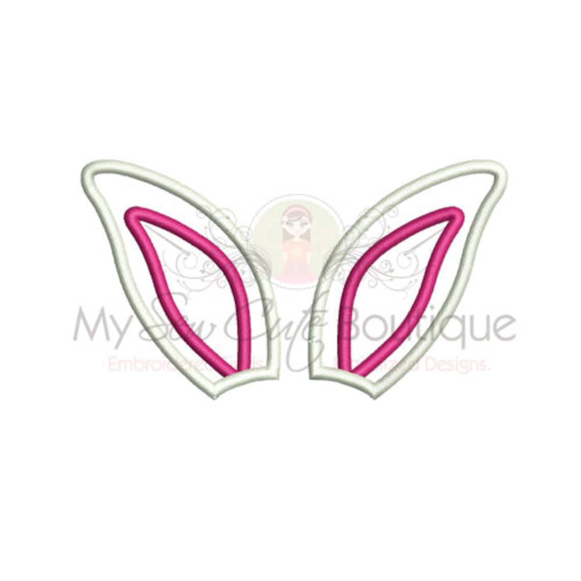 Rabbit Ears Applique Machine Embroidery Designs Bunny - Etsy