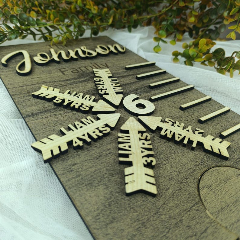 Personalized Wooden Growth Chart - Engraved - 3D Embossed Name - Custom ...