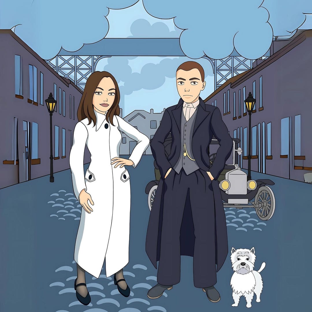 Personalized Peaky Blinder Cartoon Portrait, Turn Your Photo Into Peaky ...
