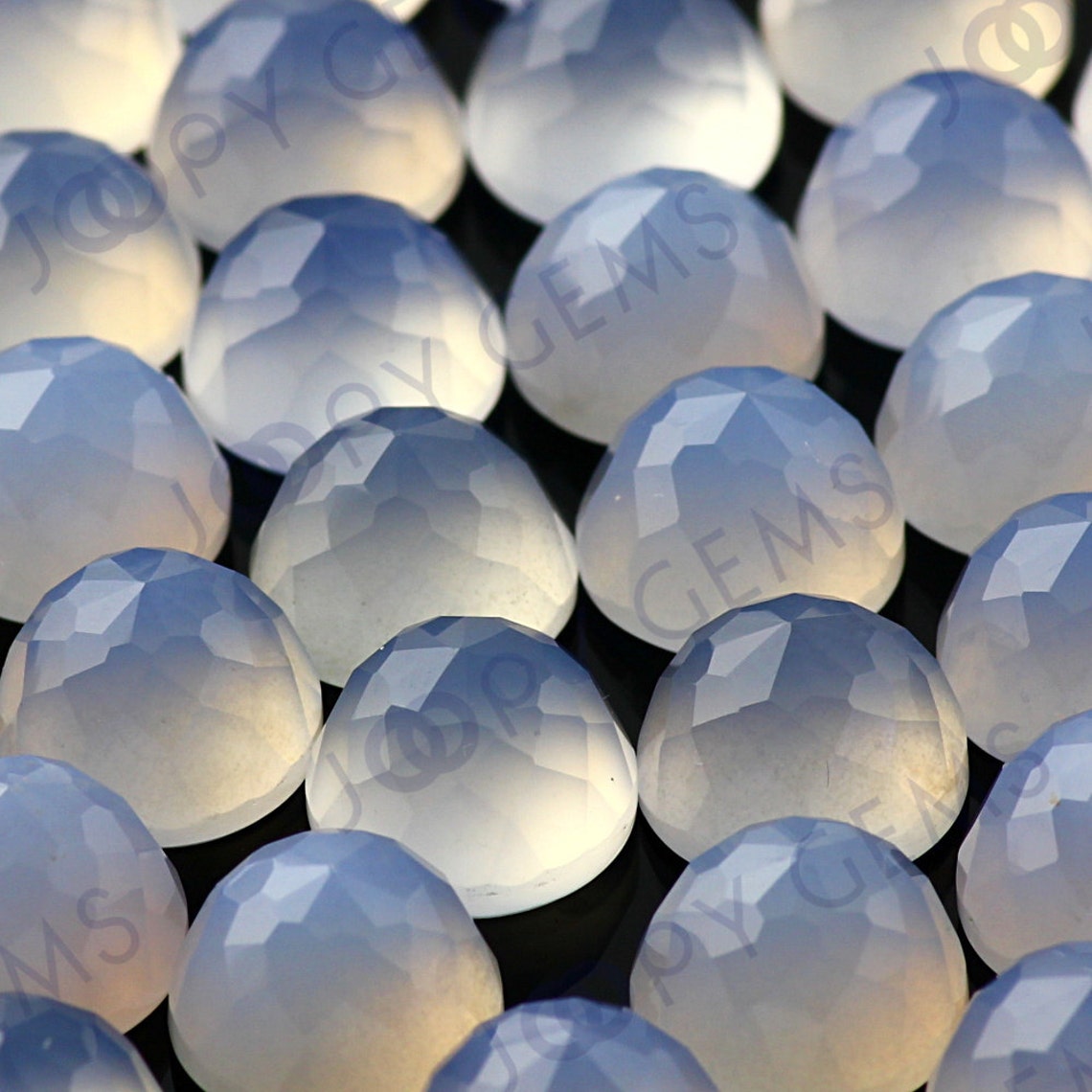Blue Chalcedony Rose Cut Cabochon 8mm Round - per Stone - Etsy